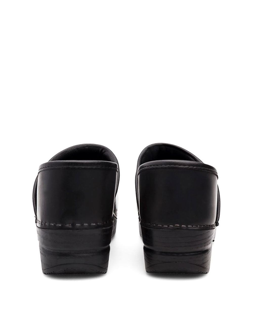 Dansko Professional Leather Zuecos de Piel para Mujer Black Cabrio