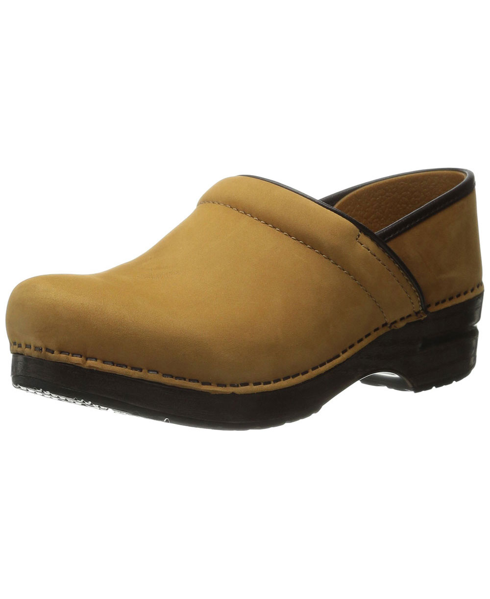 Dansko Damen Professional Leather Leder Clogs Wheat Nubuck