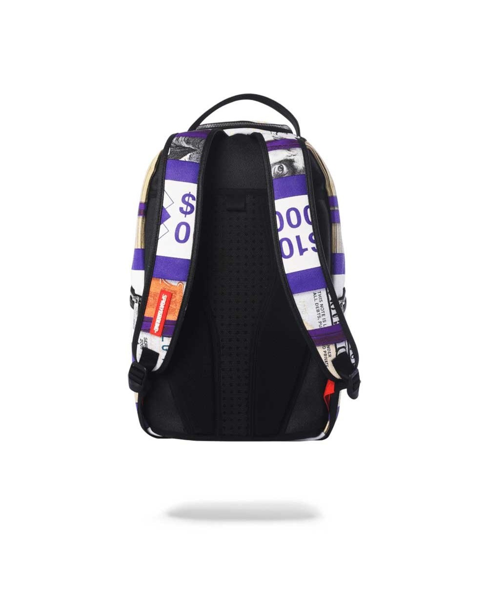 Sprayground Purple Money Bands Backpack